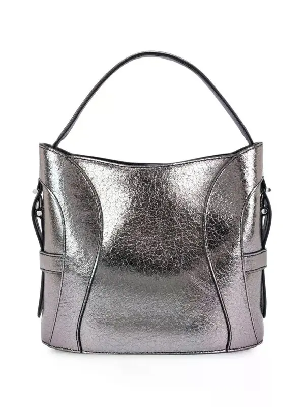 AIGNER Small Deborah Metallic Cracked-effect Shoulder Bag