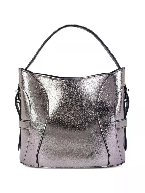 AIGNER Small Deborah Metallic Cracked-effect Shoulder Bag