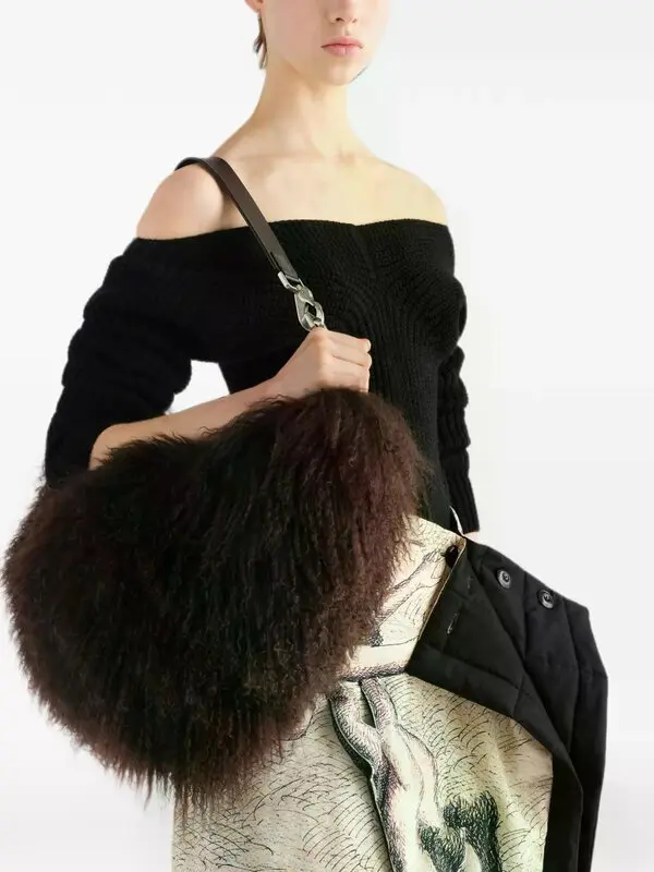 LEMAIRE Quiver Clip Bag In Mongolian Lambskin