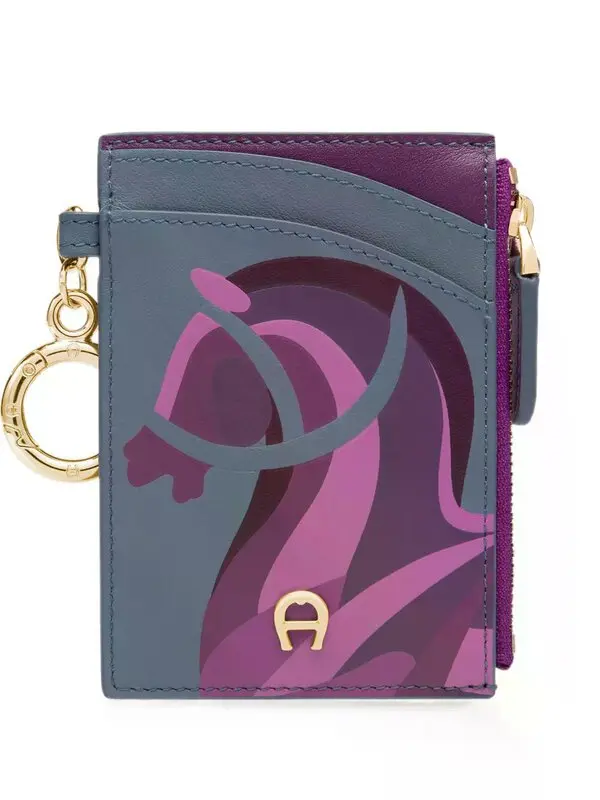 AIGNER Funny Horse-print Card Holder
