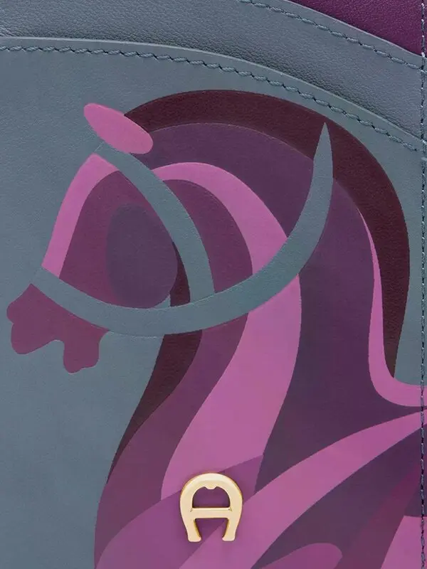 AIGNER Funny Horse-print Card Holder