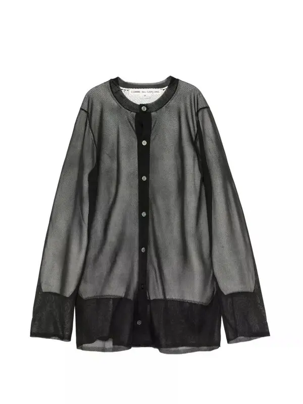 Comme Des Garçons Sheer Layered Cardigan - Black