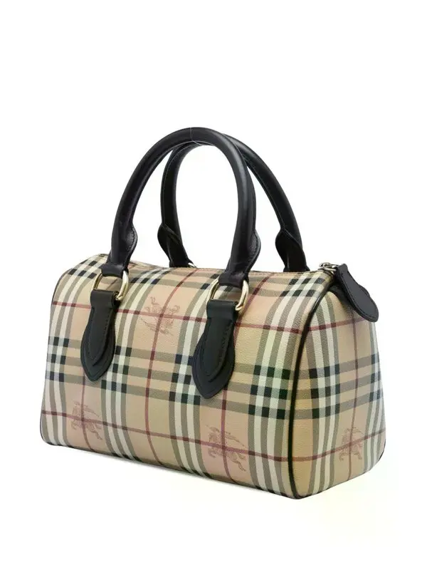 Burberry 2000-2017 Haymarket Check Coated Canvas Boston Bag