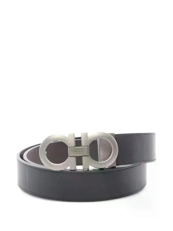 FERRAGAMO 2020s Gancini Buckle Belt - Black