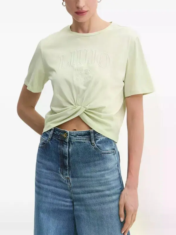 Liu Jo Embroidered Twist T-shirt - Green