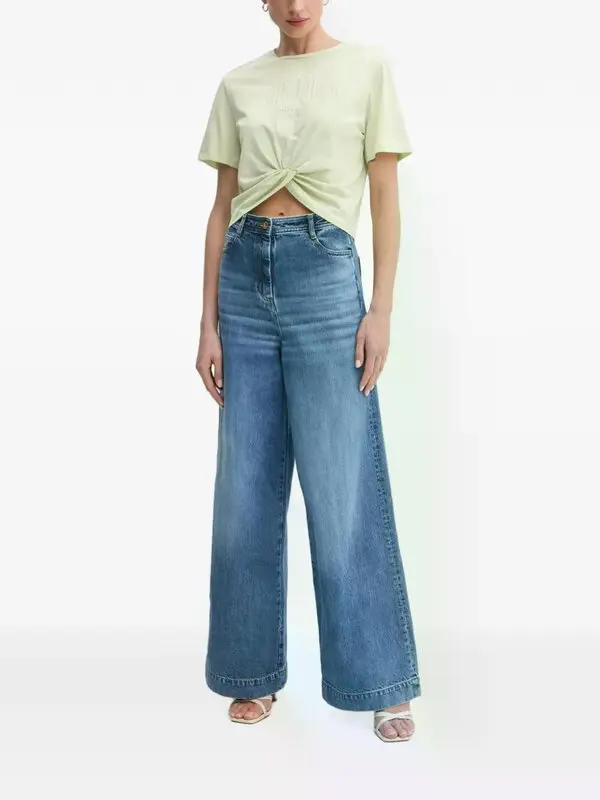 Liu Jo Embroidered Twist T-shirt - Green