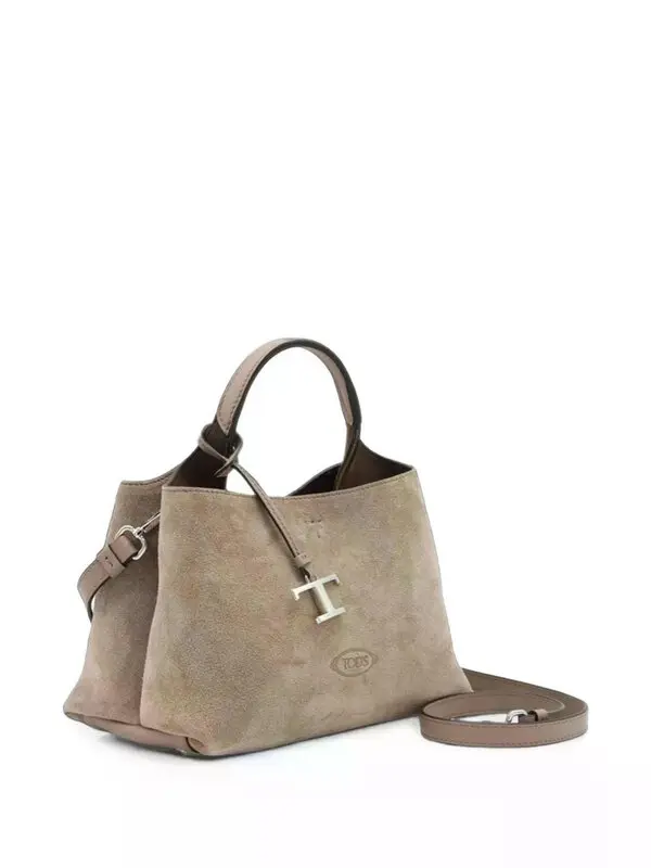 TOD'S T Timeless Suede Tote Bag