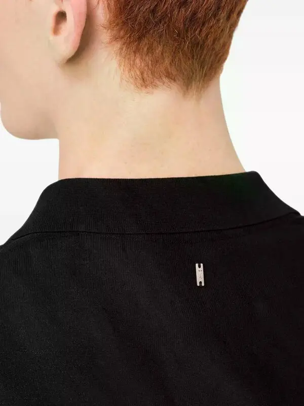 AMI Paris Knit Short-sleeve Polo Shirt