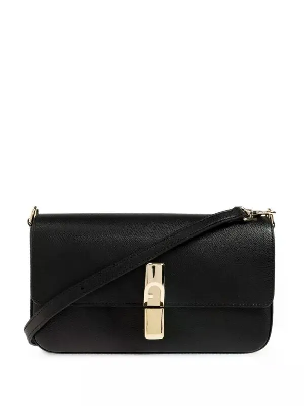 Furla S Iride Grained-leather Crossbody Bag - Black