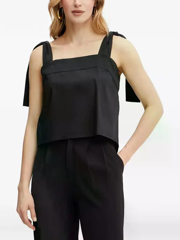 Liu Jo Bow-detail Strap Top - Black