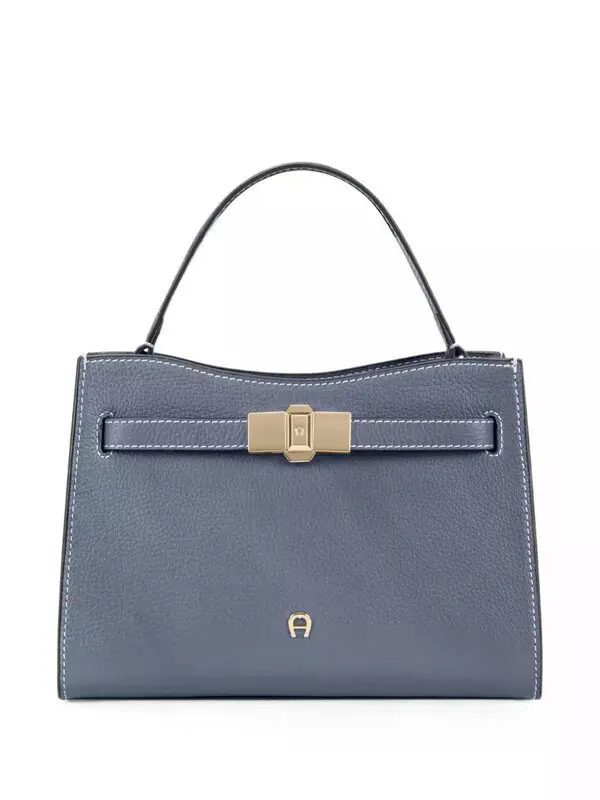 AIGNER Small Farah Logo-plaque Grained-leather Tote Bag