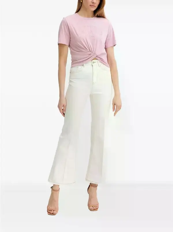 Liu Jo Twisted Embroidered T-shirt - Pink