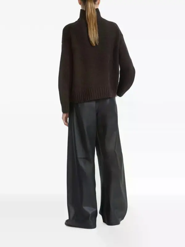 YVES SALOMON Pleated Lambskin Trousers