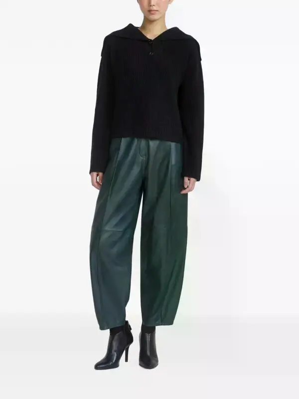 YVES SALOMON Leather Balloon Trousers