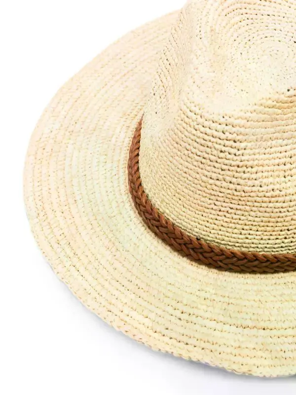Dragon Diffusion Braided-trim Raffia Hat