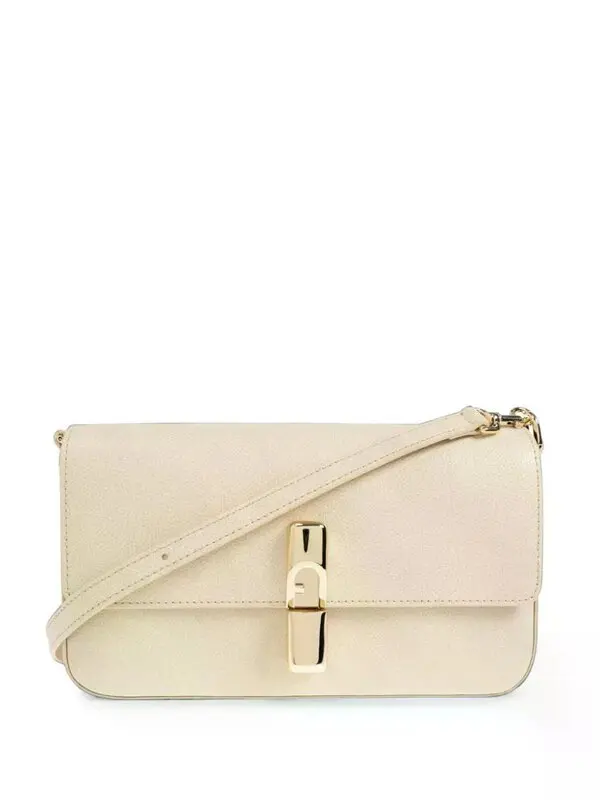 Furla Iride Grained Leather Crossbody Bag - Neutrals