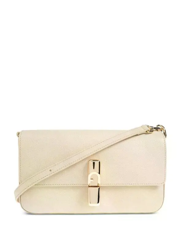 Furla Iride Grained Leather Crossbody Bag - Neutrals