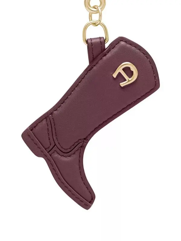 AIGNER Ciondollini Little Riding Boots Leather Keyring - Red