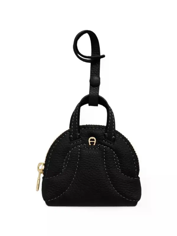 AIGNER Sellina Bag-shaped Grained-leather Bag Charm