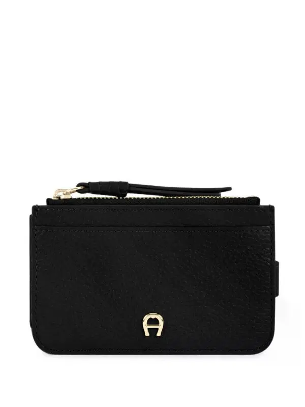 AIGNER Paola Logo-plaque Pebbled Card Holder