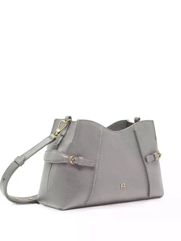 AIGNER Medium Cavallo Logo-plaque Leather Tote Bag