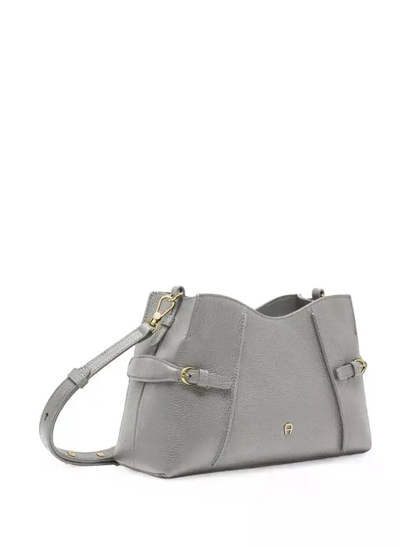 AIGNER Medium Cavallo Logo-plaque Leather Tote Bag