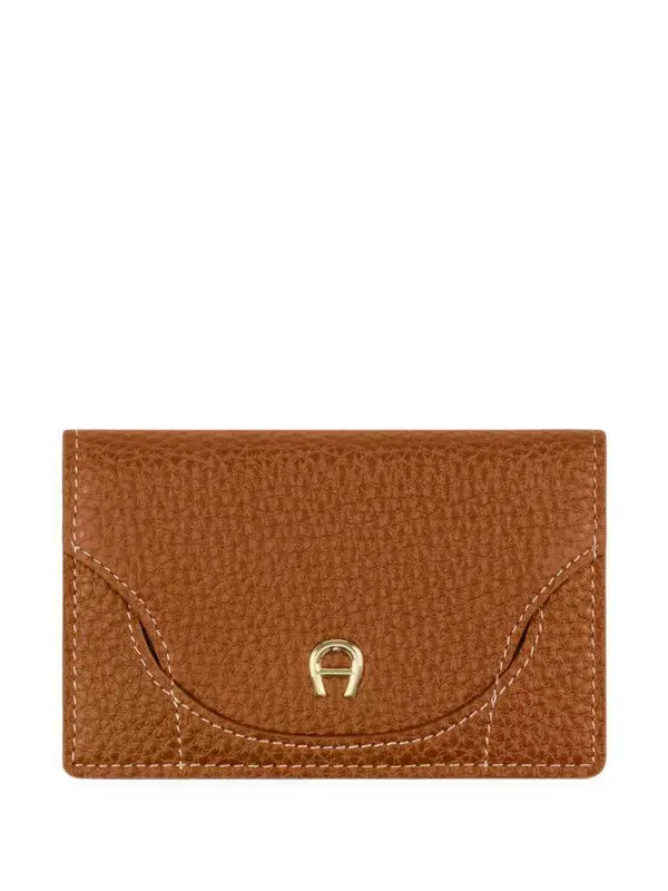 AIGNER Hazel Logo-plaque Grained-leather Wallet