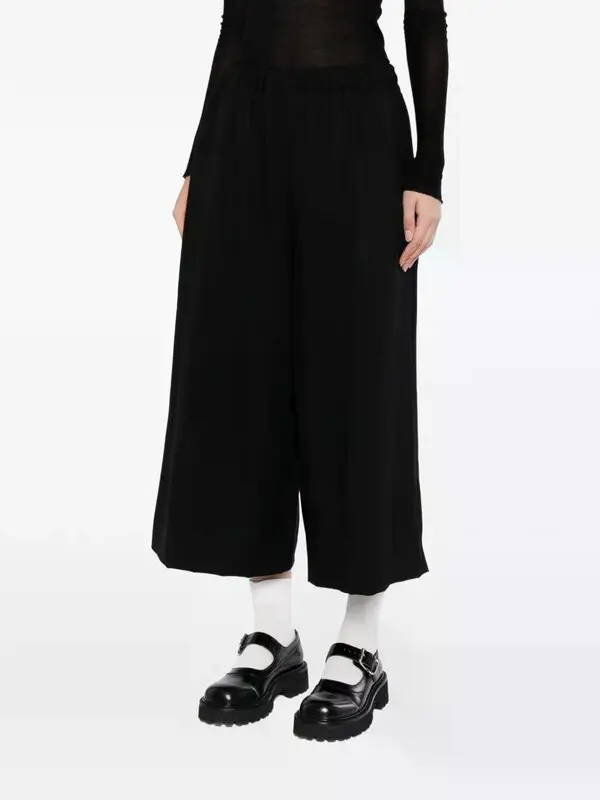 Comme Des Garçons Elasticated-waist Cropped Trousers