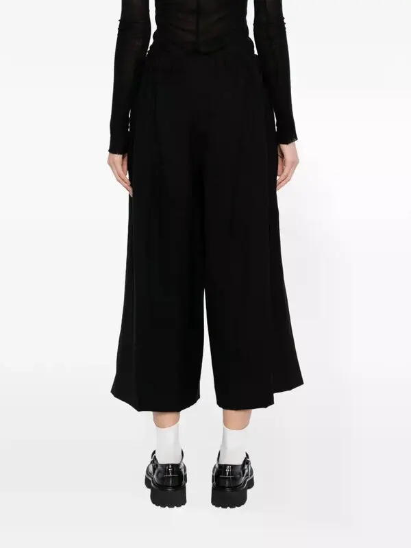 Comme Des Garçons Elasticated-waist Cropped Trousers
