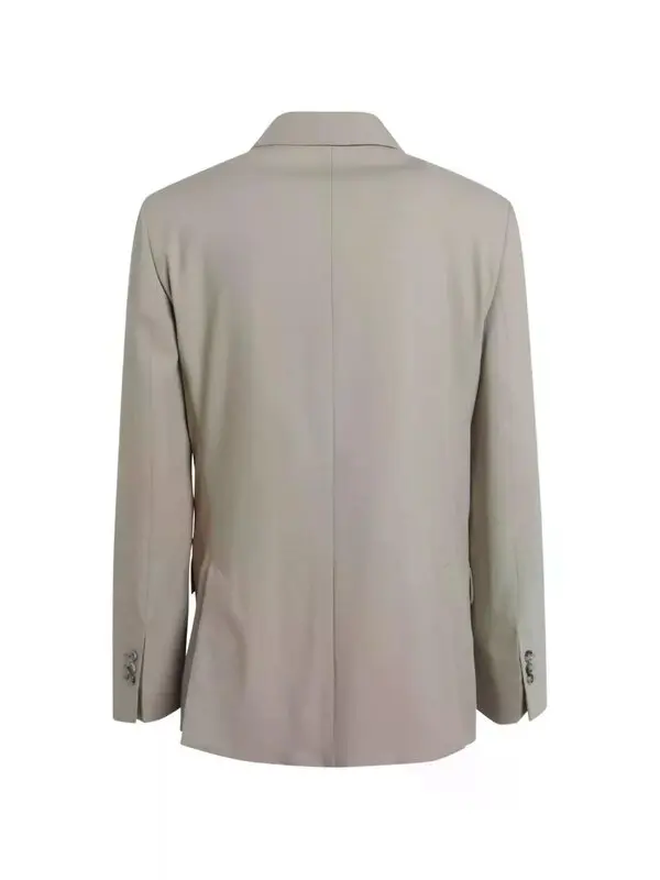AMI Paris Beige Double-breasted Virgin Wool Gabardine Jacket