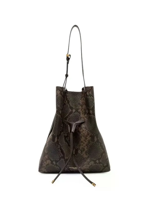GIANNI CHIARINI Sienna Snake-effect Shoulder Bag - Brown