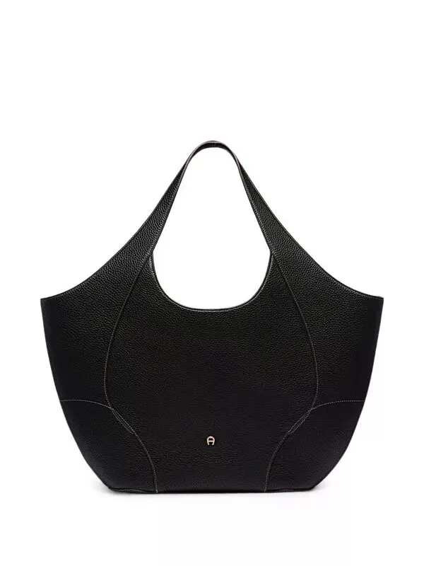 AIGNER Large Hazel Grained-leather Tote Bag