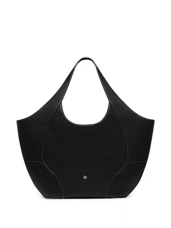 AIGNER Large Hazel Grained-leather Tote Bag