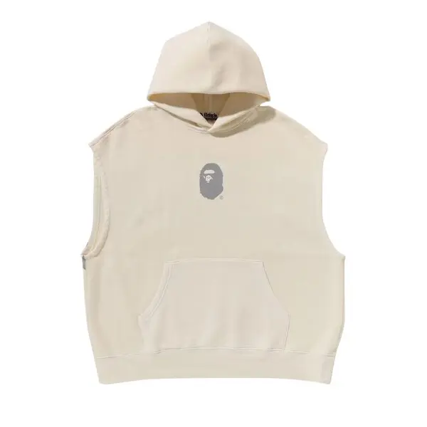 A BATHING APE Sleeveless Pullover Hoodie 'ivory