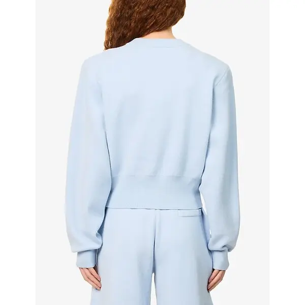 THE COUTURE CLUB Compact Sculptural-button Knitted Cardigan