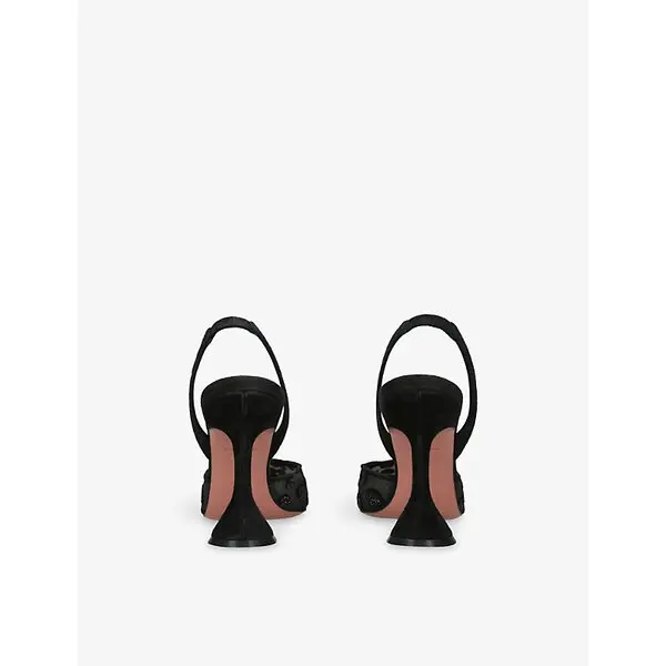 Amina Muaddi Holli Slingback 95 Mesh Heeled Courts