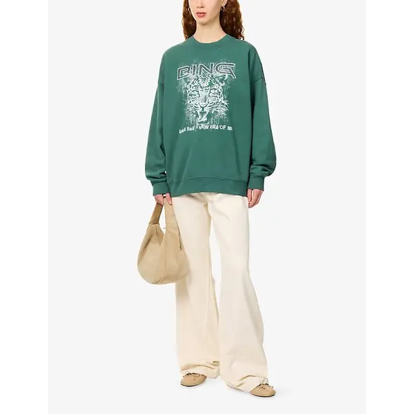 ANINE BING Miles Relaxed-fit Cotton-jersey Sweatshirt