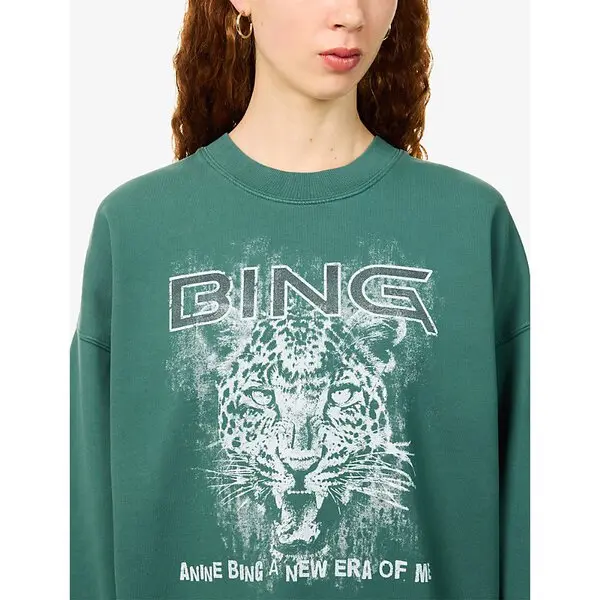 ANINE BING Miles Relaxed-fit Cotton-jersey Sweatshirt