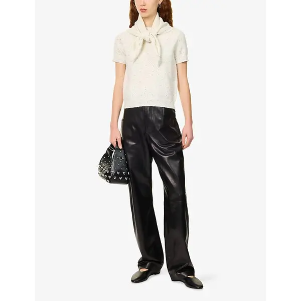 4TH & RECKLESS Malo Neck-tie Knitted Top