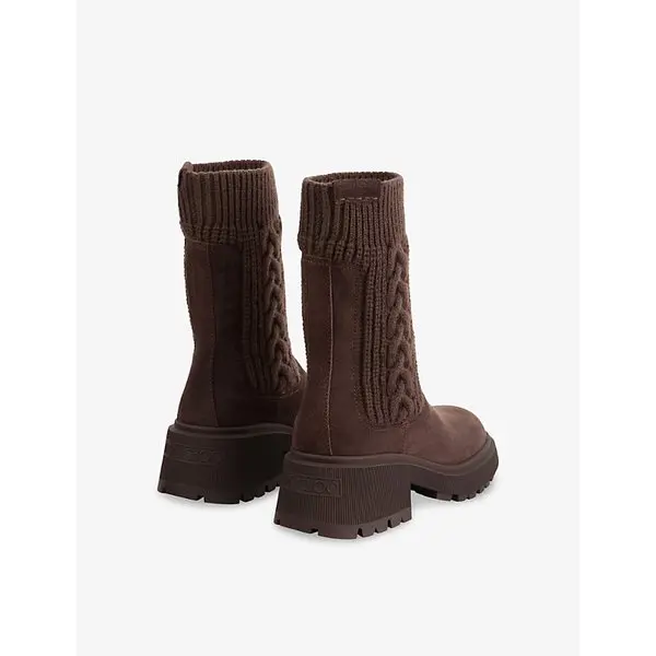 JIMMY CHOO Tamia Flat Chelsea Suede Boots