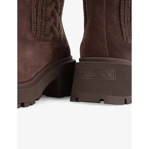 JIMMY CHOO Tamia Flat Chelsea Suede Boots