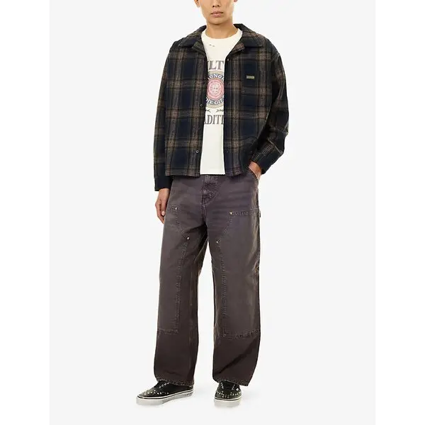 HONOR THE GIFT Plaid Wool-blend Flannel Overshirt