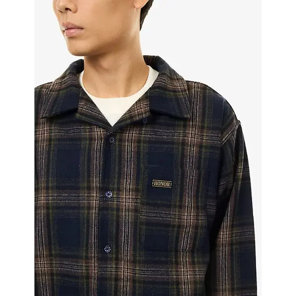 HONOR THE GIFT Plaid Wool-blend Flannel Overshirt