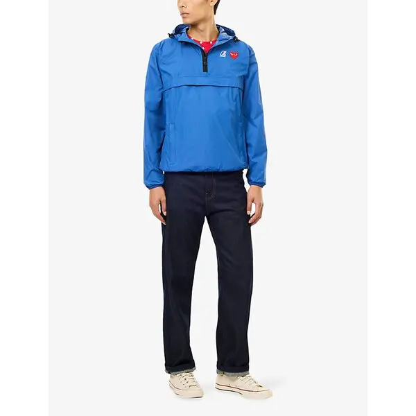 Play Comme Des Garcon Comme Des Garçons Play X K-way Shell Windbreaker Jacket - Blue