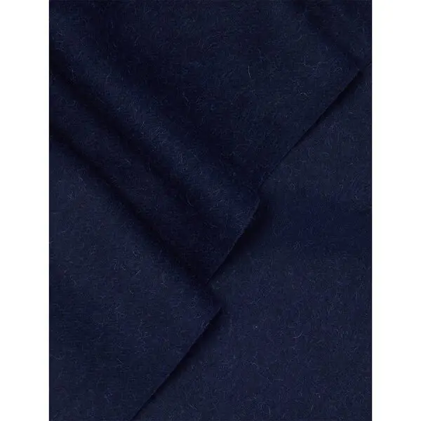 THE INOUE BROTHERS Fringed Brushed Alpaca-wool Scarf - Navy