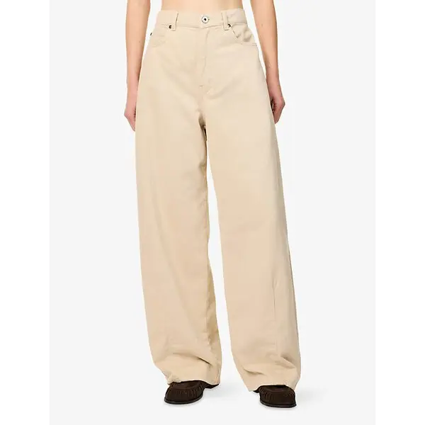 Max Mara Barrel-leg Cotton Trousers