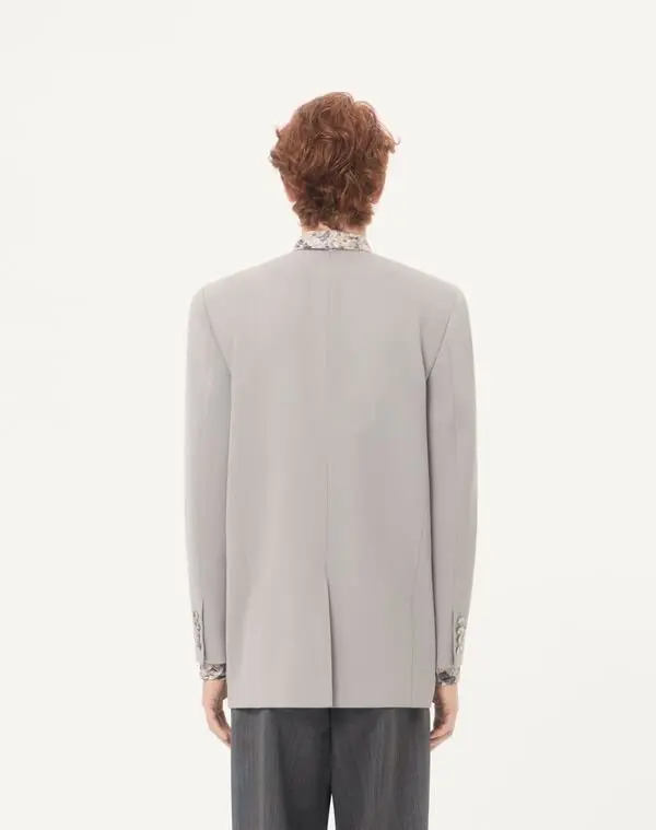 Valentino Garavani Diagonal Wool Jacket With Embroidered Toggles
