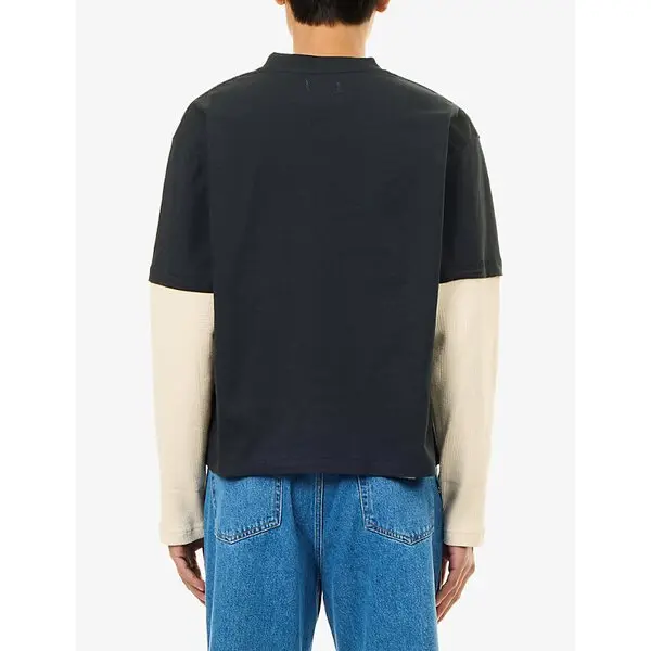 HONOR THE GIFT Honor Waffle Double-sleeve Cotton Top