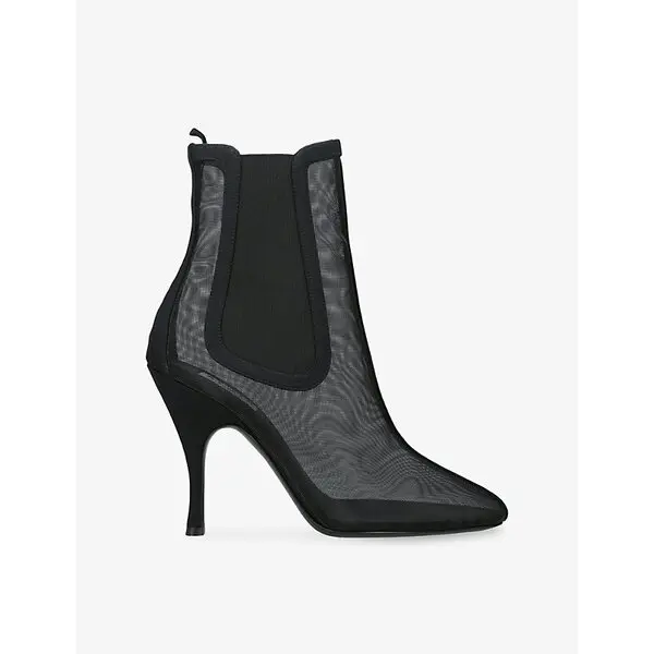 AZZEDINE ALAIA Semi-sheer Mesh Heeled Ankle Boots