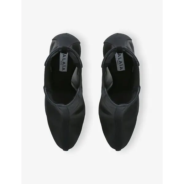 AZZEDINE ALAIA Semi-sheer Mesh Heeled Ankle Boots